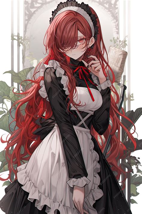 Premium Ai Image Anime Maid Girl