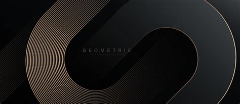 추상적인 검정색과 금색 기하학적 배경 기하학적 줄무늬 라인 아트 디자인 현대적인 럭셔리 황금 대각선 둥근 선 패턴 포스터 배너 표지 프리젠테이션 브로셔 웹사이트 전단지에