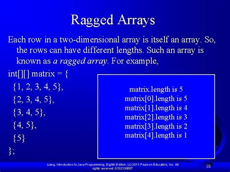 Chapter Multidimensional Arrays Liang Introduction To Java