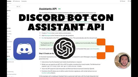 Crea Un Discord Bot Con Assistant Api De Openai Deploy En Replit🤖💡 Youtube