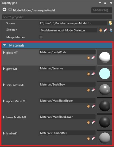 material slots stride