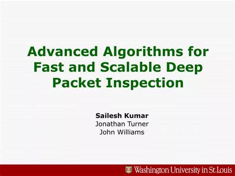 Ppt Advanced Algorithms For Fast And Scalable Deep Packet Inspection