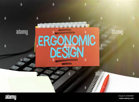 Sign Displaying Ergonomic Design Business Idea Fitting Or Designing A