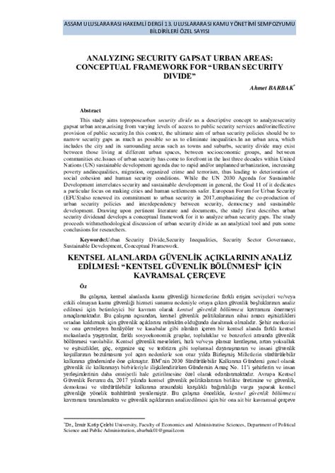 Pdf Analyzing Security Gaps At Urban Areas Conceptual Framework For