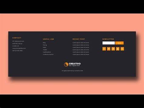 Responsive Footer Design Html Css Css Flexbox Examples Artofit