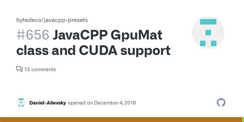 Javacpp Gpumat Class And Cuda Support · Issue 656 · Bytedecojavacpp