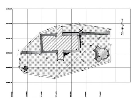 topographical plot area mapping detail 2d view layout file in dwg format