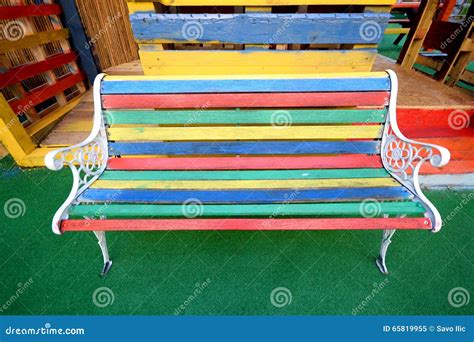 Colourful Bench Stock Image Image Of Wooden Empty Colors 65819955