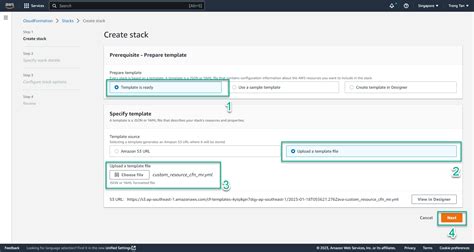 Create Stack AWS CLOUDFORMATION