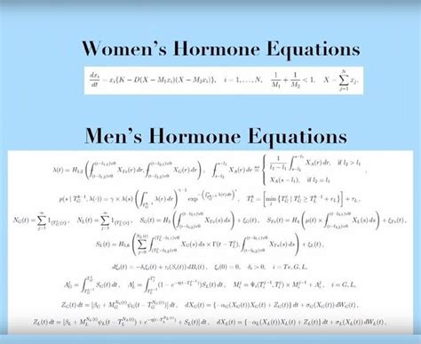 Womens Hormone Equations Vs Mens Hormone Equations