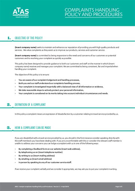 19 Complaint Policy Examples To Download