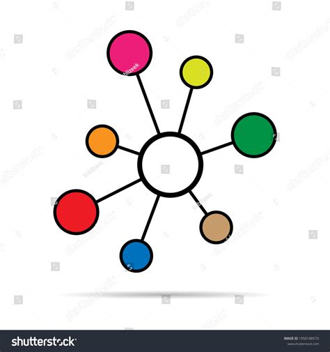 Hub Flat Network Icon Connect Structure Stock Vector Royalty Free 1958188570 Shutterstock