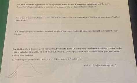 solved for 116−8 write the hypotheses for each problem