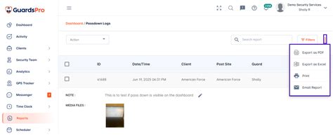 How To View Passdown Logs On Dashboard Guardspro Support Center