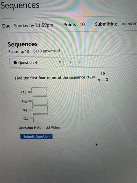 Solved Find The First Four Terms Of The Sequence Chegg