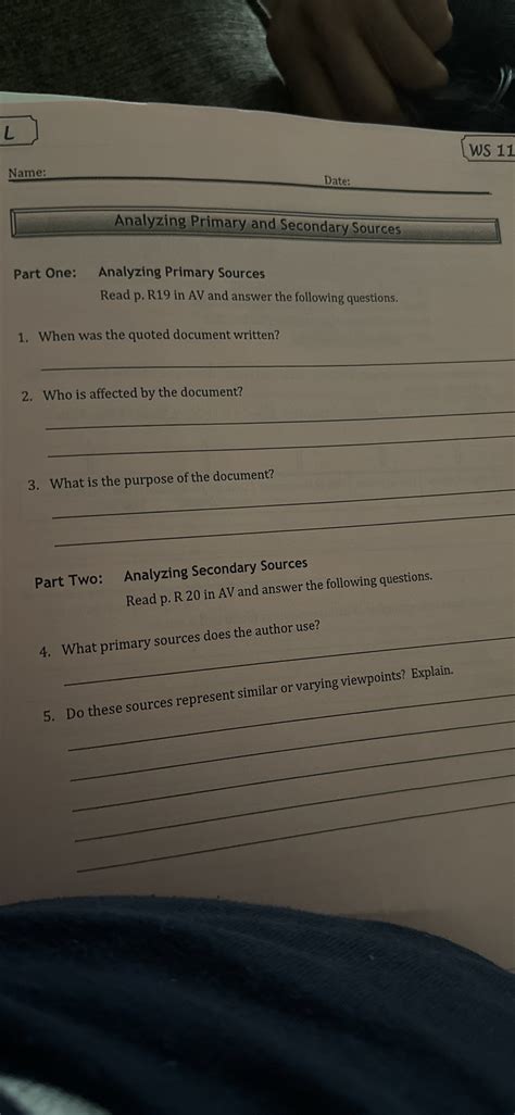 Lws 11name Dateanalyzing Primary And Secondary