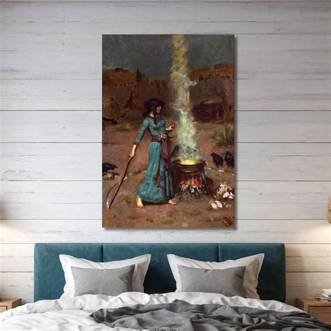 The Magic Circle John William Waterhouse Canvas Print