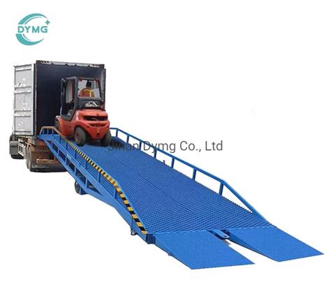 dymg hydraulic electric mobile portable ramp loading and unloading good forklift loading ramp