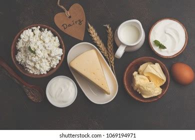 Different Types Dairy Products On Dark Stock Photo 1074526601 Shutterstock