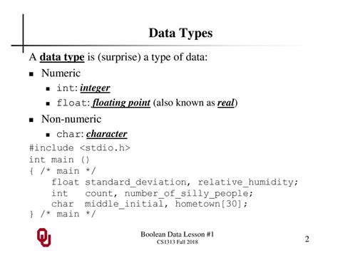 Boolean Data Lesson 1 Outline Ppt Download