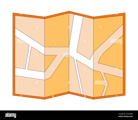 Map Urban 2d Linear Cartoon Object Stock Vector Image And Art Alamy