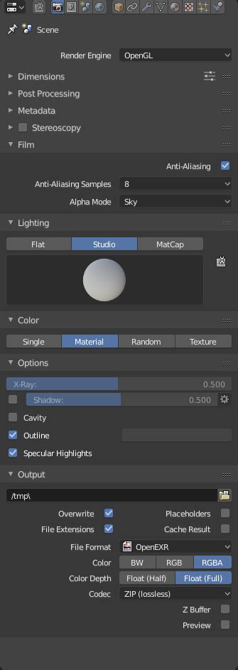 Rendering Where Is Opengl Render Options In Blender Stack Exchange