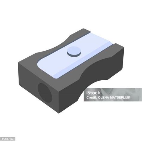 간단한 연필 깎는 그림 그림 사무실 요소 문구 및 예술 학교 공급 연필 깎기 아이콘입니다 9월에 대한 스톡 벡터 아트 및 기타