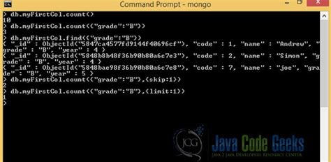 MongoDb Aggregate Count Example Java Code Geeks