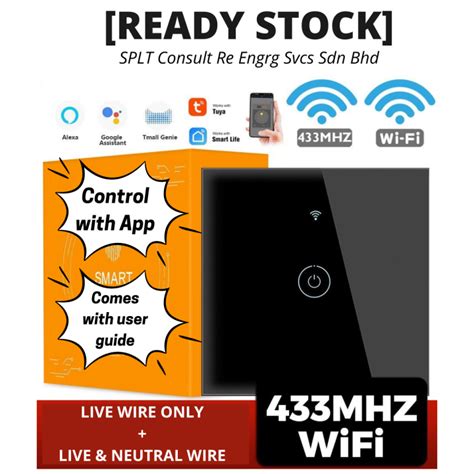 Smart WiFi Touch Switch Control With App SmartLife Tuya Lazada
