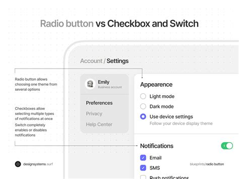 Radio Button Blueprints