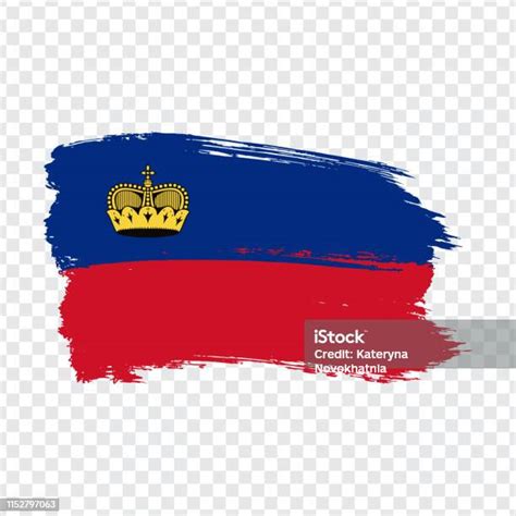 브러시 스트로크에서 리히텐슈타인에 플래그를 지정 합니다 웹 사이트 디자인 로고 앱 Ui에 대 한 투명 한 배경에 리히텐슈타인의