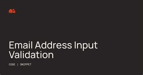 Email Address Input Validation Snippet No Code Supply Co