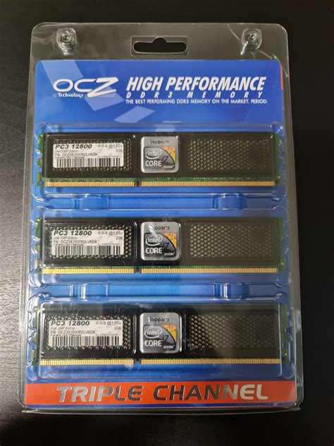 Ocz Intel Xmp Edition 6gb 3x 2gb Pc3 12800 Ddr3 1600mhz Ram