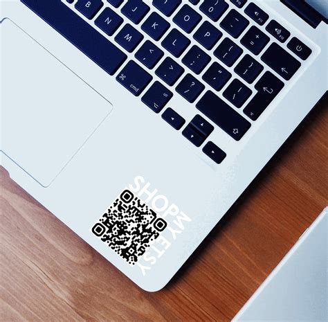 Shop My Etsy With Custom QR Code Vinyl Decal Advertise Your Etsy