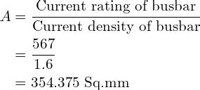 Busbar Size Calculation Formula Aluminium And Copper Examples Wira