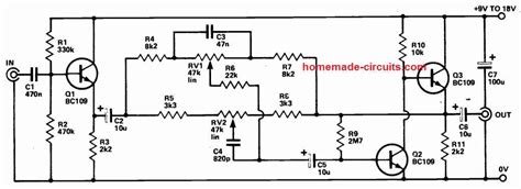 Simple Tone Control Circuits Homemade Circuit Projects