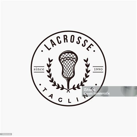 빈티지 씰 배지 라크로스 스포츠 로고와 흰색 배경에 라크로스 스틱 벡터 아이콘 라크로스에 대한 스톡 벡터 아트 및 기타 이미지 라크로스 로고 Championship