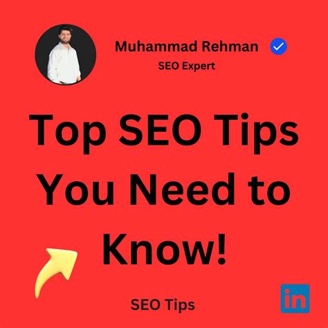 Muhammad Rehman On Linkedin 🔻top Seo Tips You Need To Know Struggling To Get Your Profile Seen By