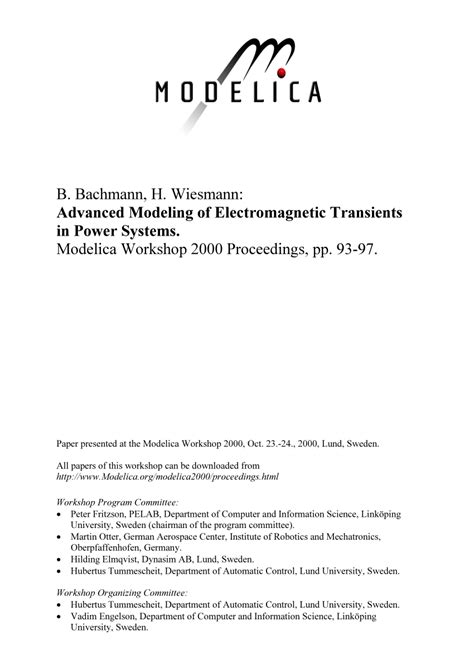 Pdf Advanced Modeling Of Electromagnetic Transients In Power Systems