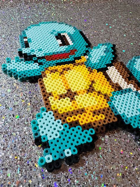Pokémon Squirtle Perler Bead Art Etsy