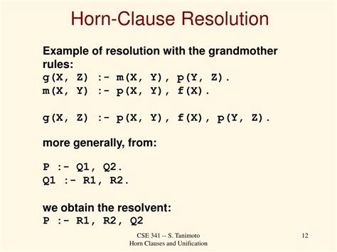 Ppt Horn Clauses And Unification Powerpoint Presentation Free Download Id5728564