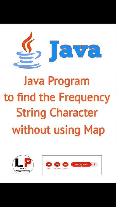 java program to find frequency of string character without using map