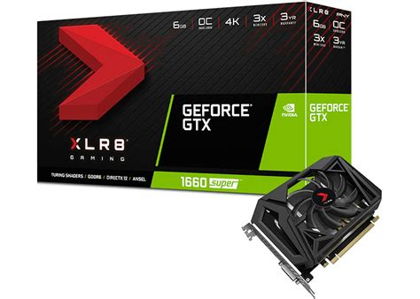 NVIDIA PNY GeForce GTX 1660 SUPER OC 6G Graphics Card (VCG16606SSFPPB-O)