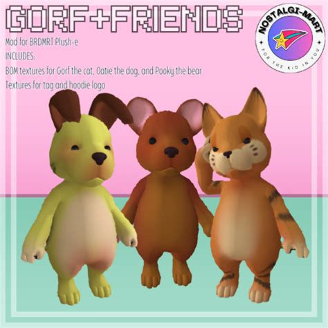 Second Life Marketplace Nm Gorf Friends Plush E Bom Mod