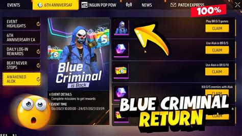 Blue Criminal Bundle Return Free Fire How To Complete Gather For The