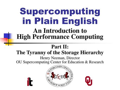 ppt supercomputing in plain english powerpoint presentation free