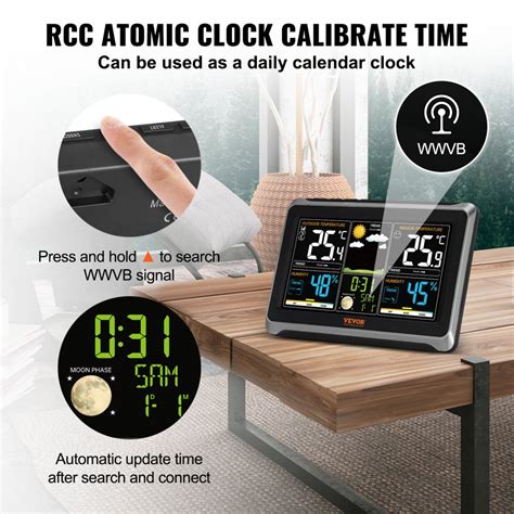 Vevor Weather Station Indoor Outdoor 75 In Large Color Display