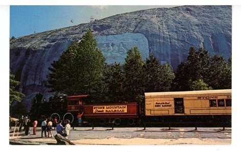Ga Stone Mountain Scenic Railroad At Base Of The Mountain United