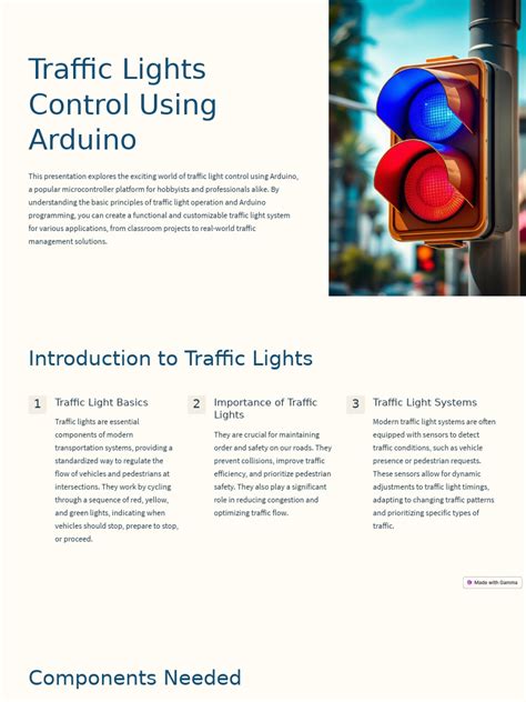 Traffic Lights Control Using Arduino Pdf