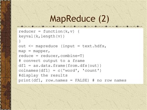 mapreduce and r “mapreduce allows us to stop thinking about fault